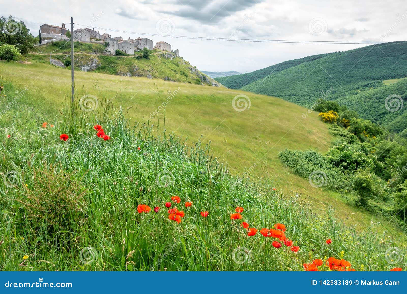 Elcito in Italy Marche stock image. Image of scene, country - 142583189