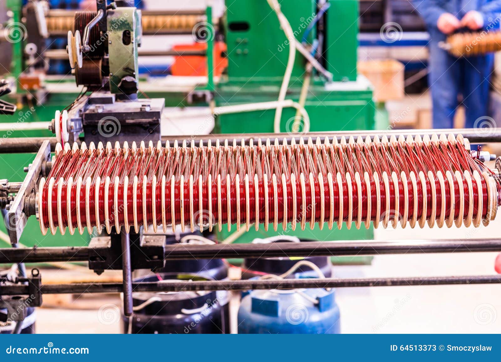 Elctric coils production stock image. Image of electronics - 64513373