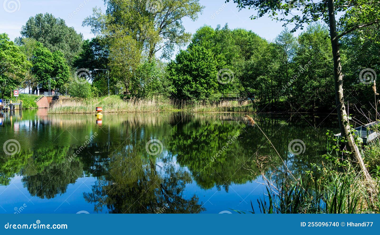 Elde River Near the Sluice in Barkow in Mecklenburg Stock Photo - Image ...