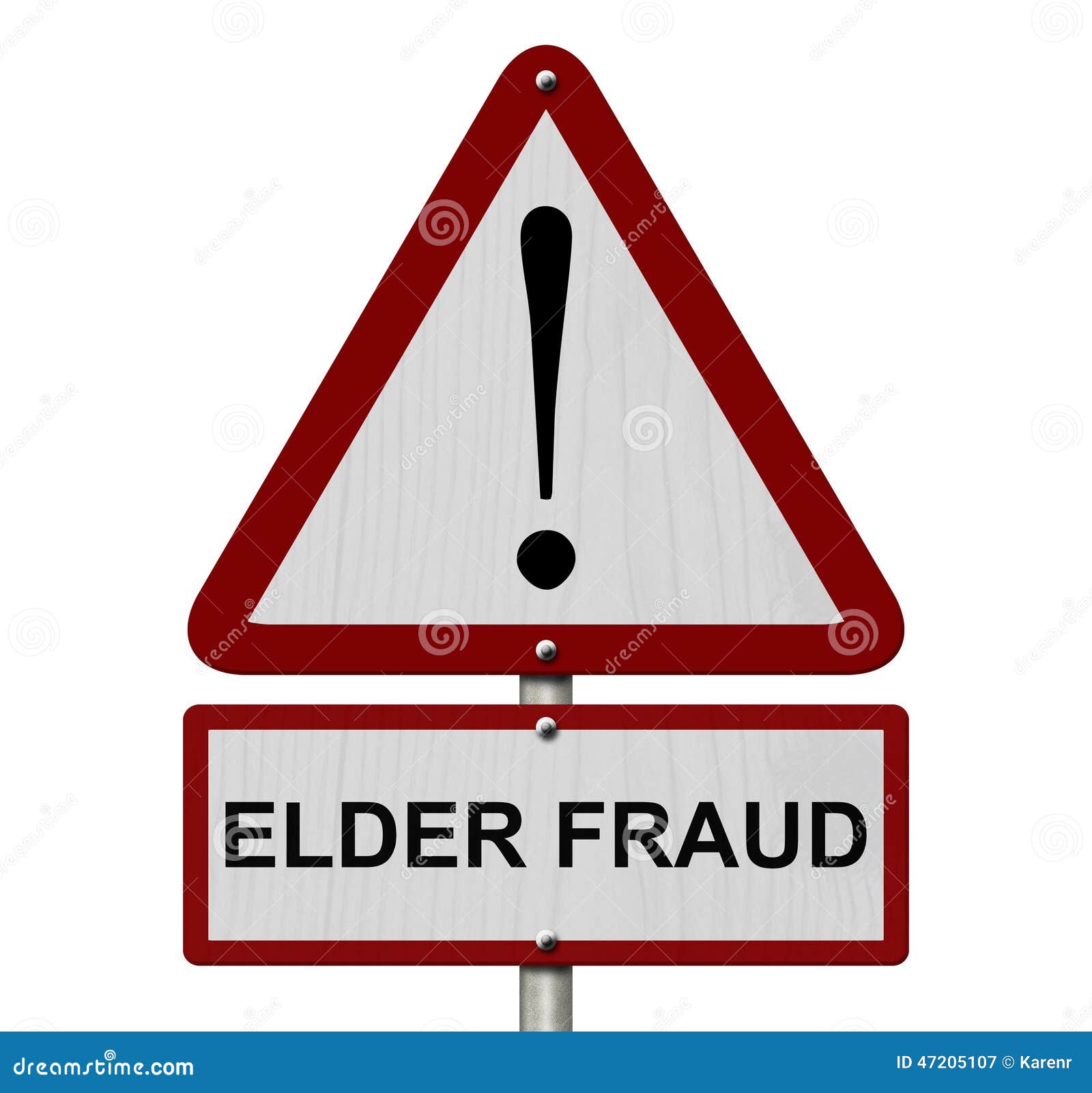 Elder Fraud Caution Sign stock illustration. Illustration of copyspace ...