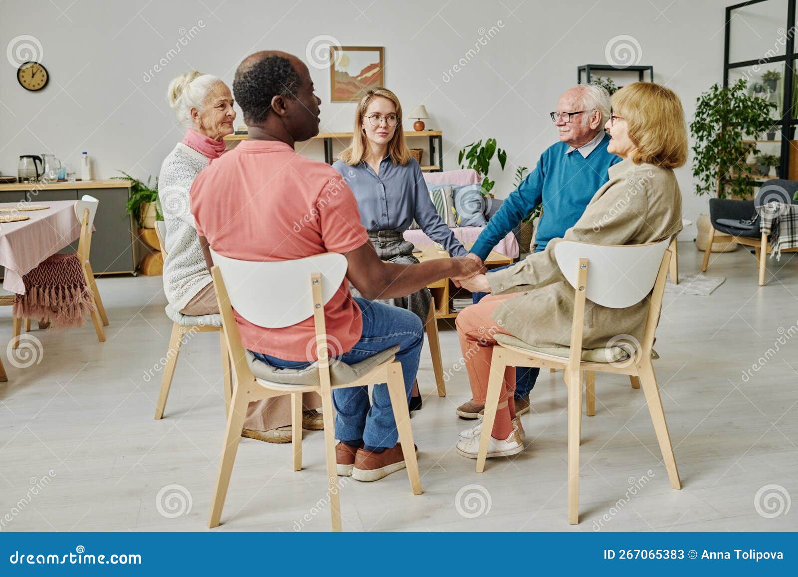 Elder People Getting Support at Psychotherapy Session Stock Image ...