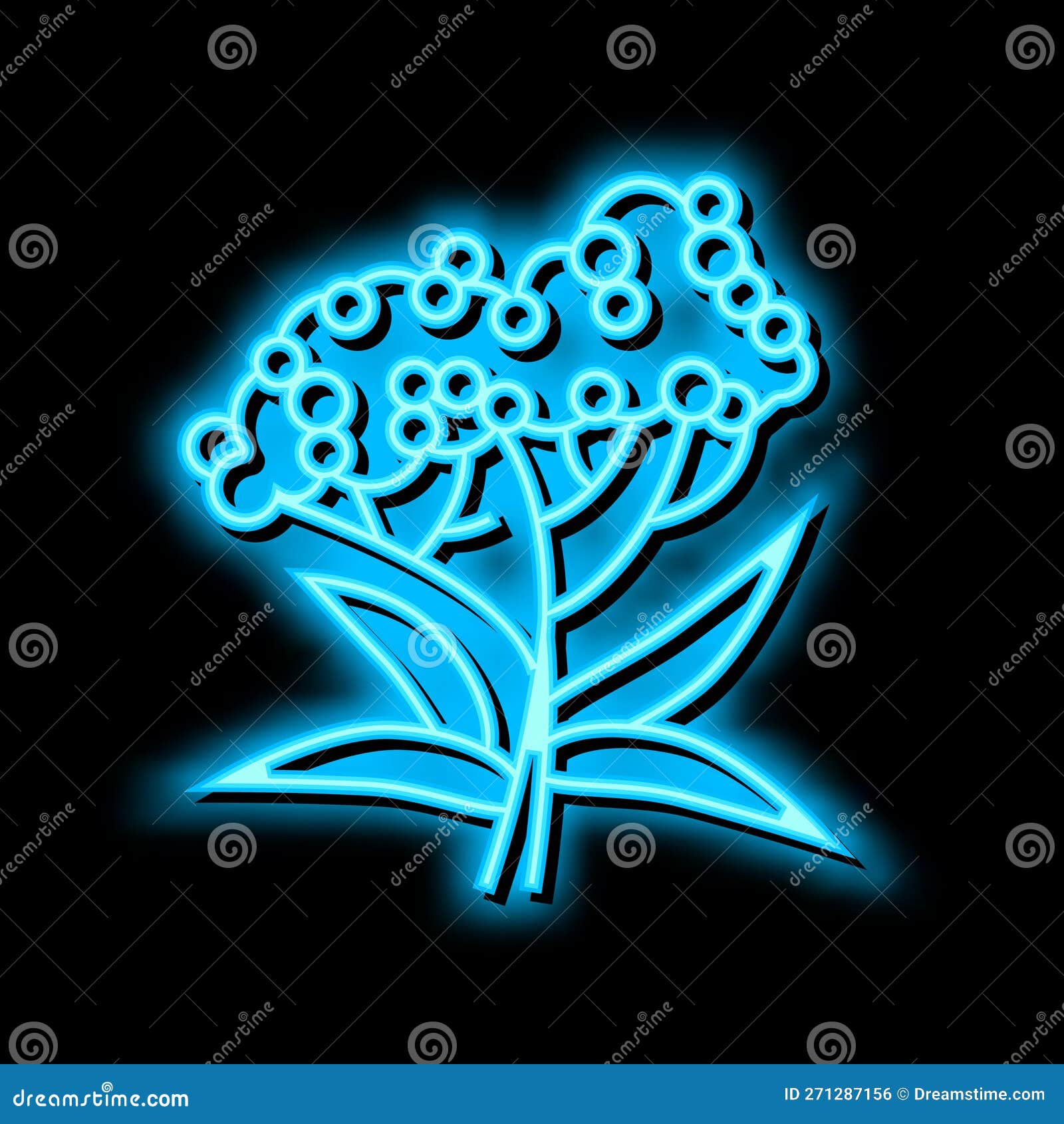 Elderberry Tree Branch Neon Glow Icon Illustration Stock Vector ...