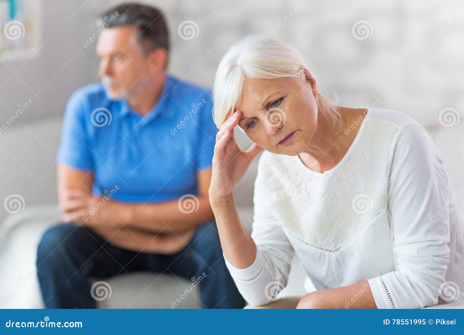 Elderly couple arguing stock image. Image of mature, home - 78551995