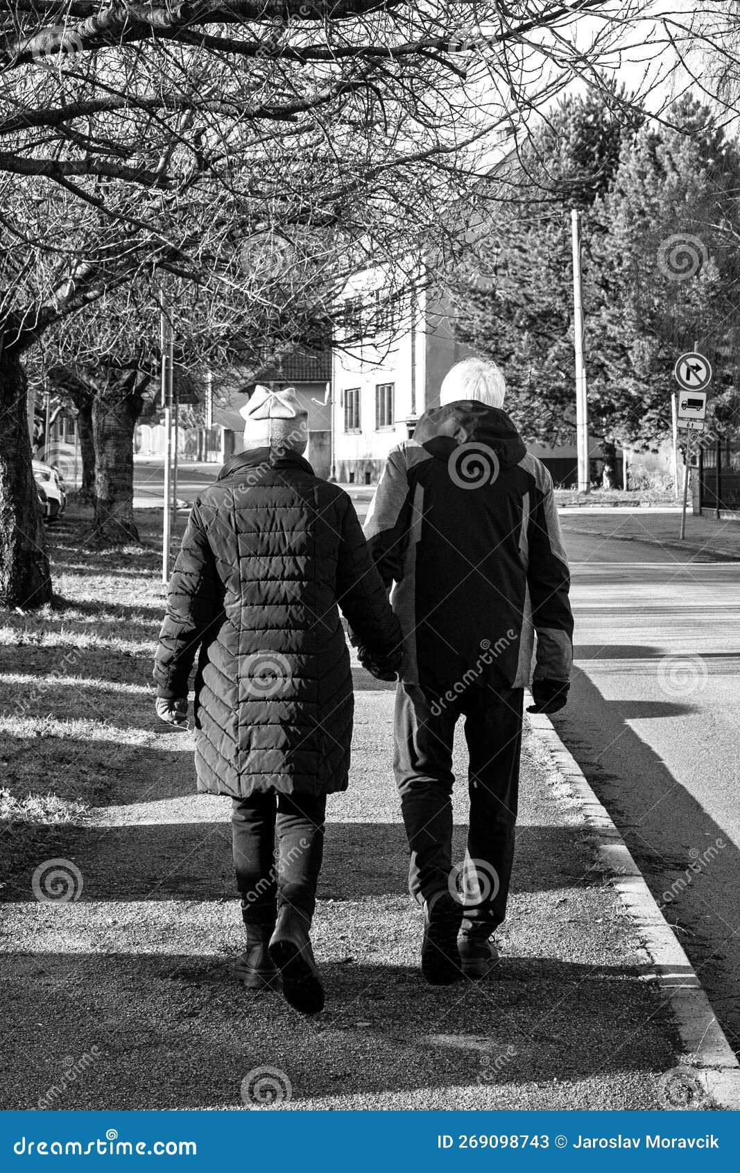 Elderly Couple Holding Hands Together Stock Image - Image of hand ...