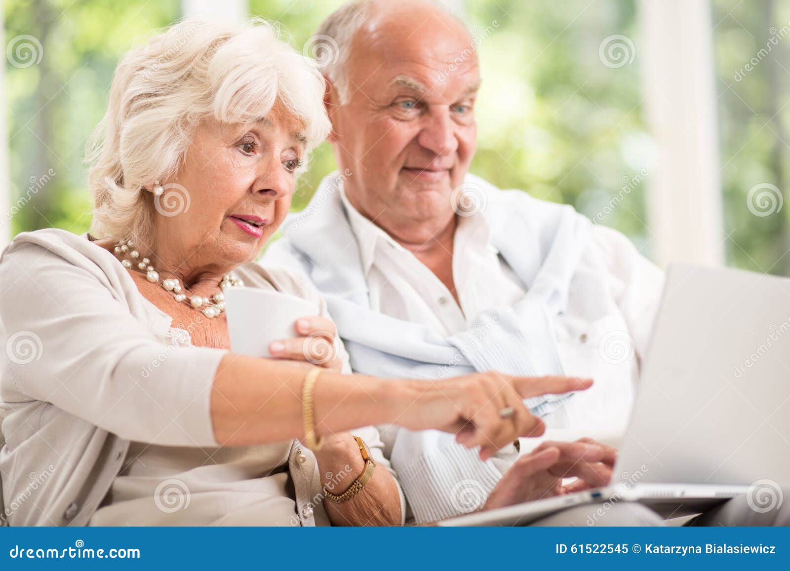 Elderly Couple and Modern Technology Stock Image - Image of married ...