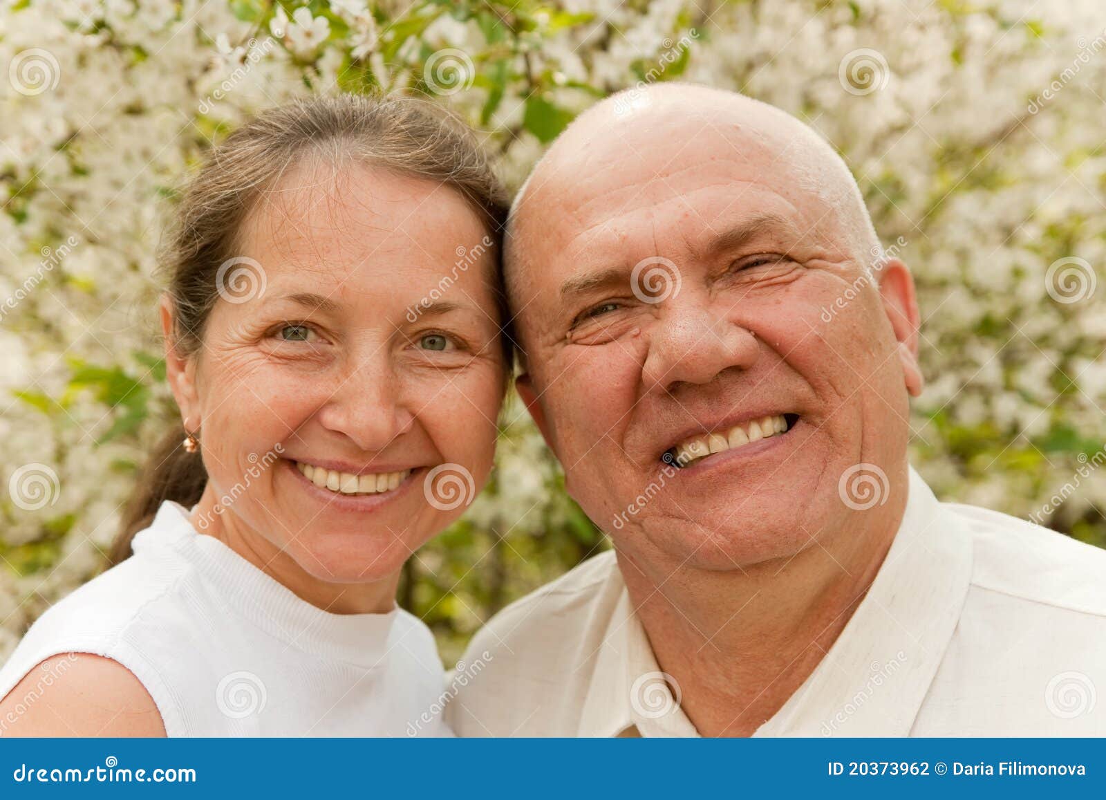 Elderly couple in spring stock photo. Image of spring - 20373962