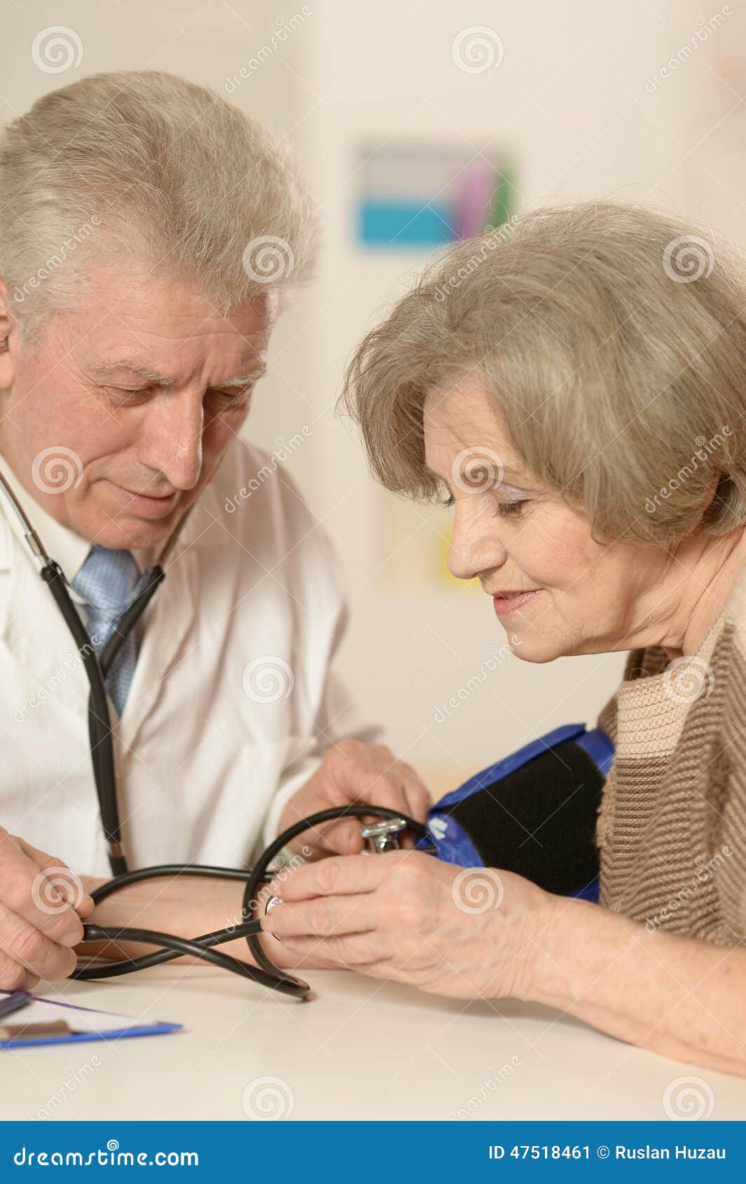Elderly Doctor with Patient Stock Image - Image of reception, aged ...