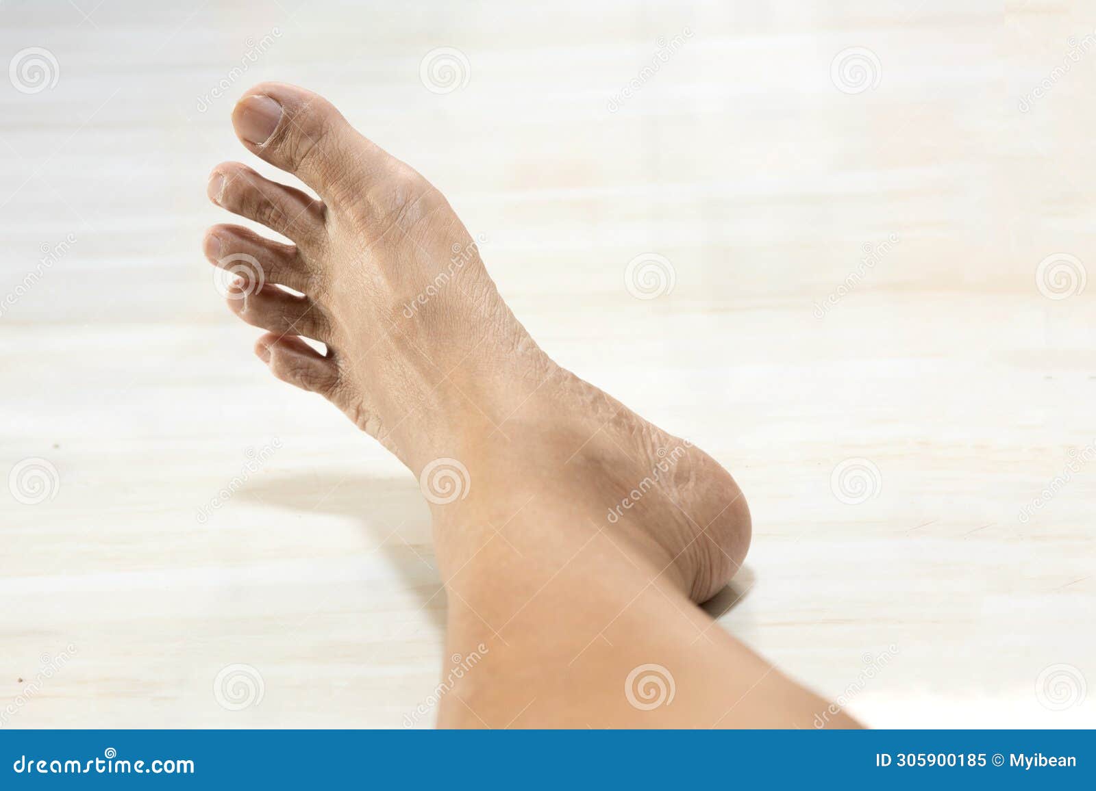 Elderly Foot Lying on the Floor Stock Image - Image of human, ache ...
