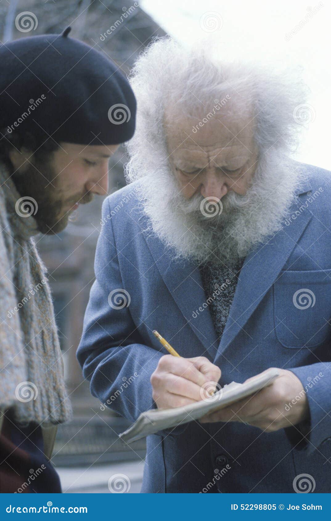 Elderly Gentleman Writing on a Tablet Editorial Image - Image of ...