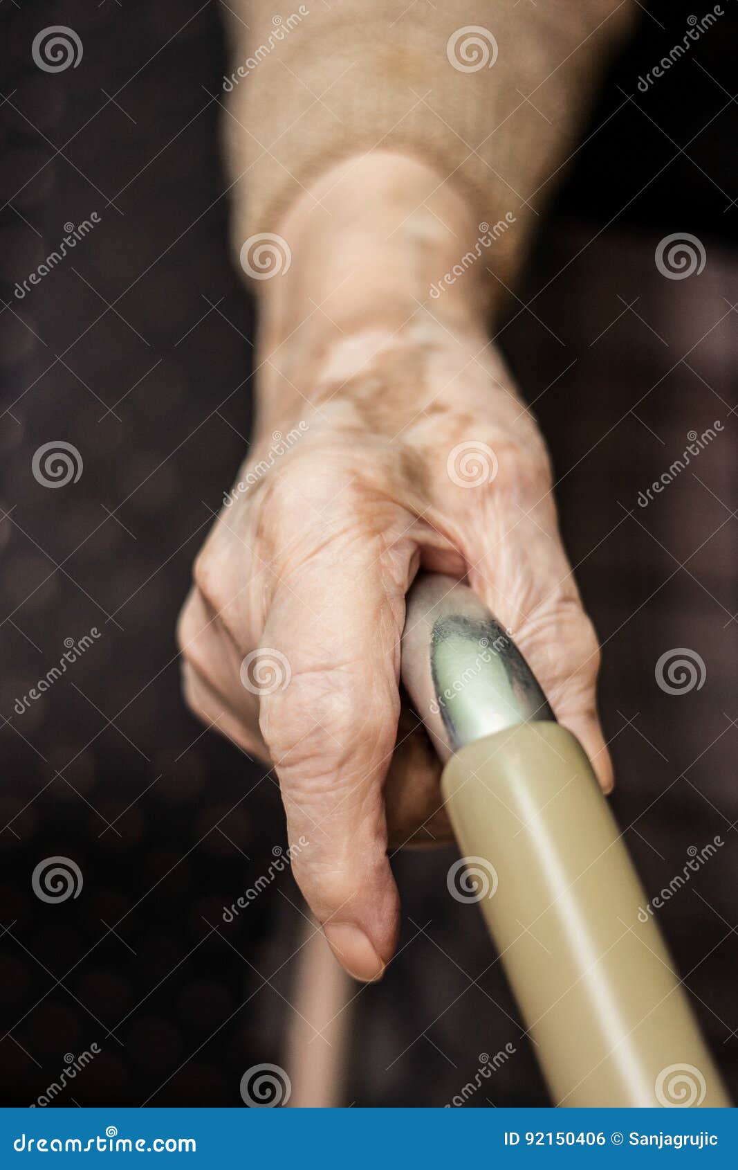 Elderly hands on a walker stock photo. Image of expertise - 92150406