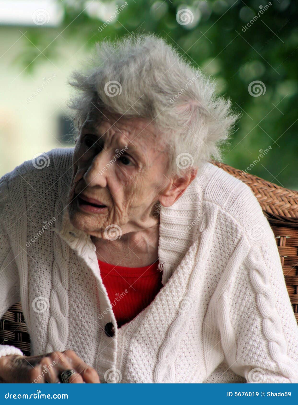 Elderly Lady-3 stock image. Image of sweater, woman, hair - 5676019