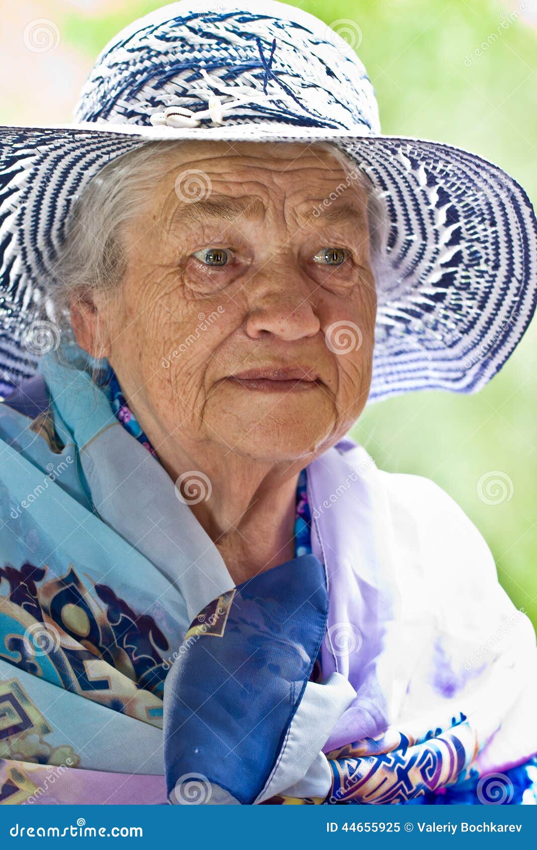 An elderly lady in a hat stock image. Image of people - 44655925