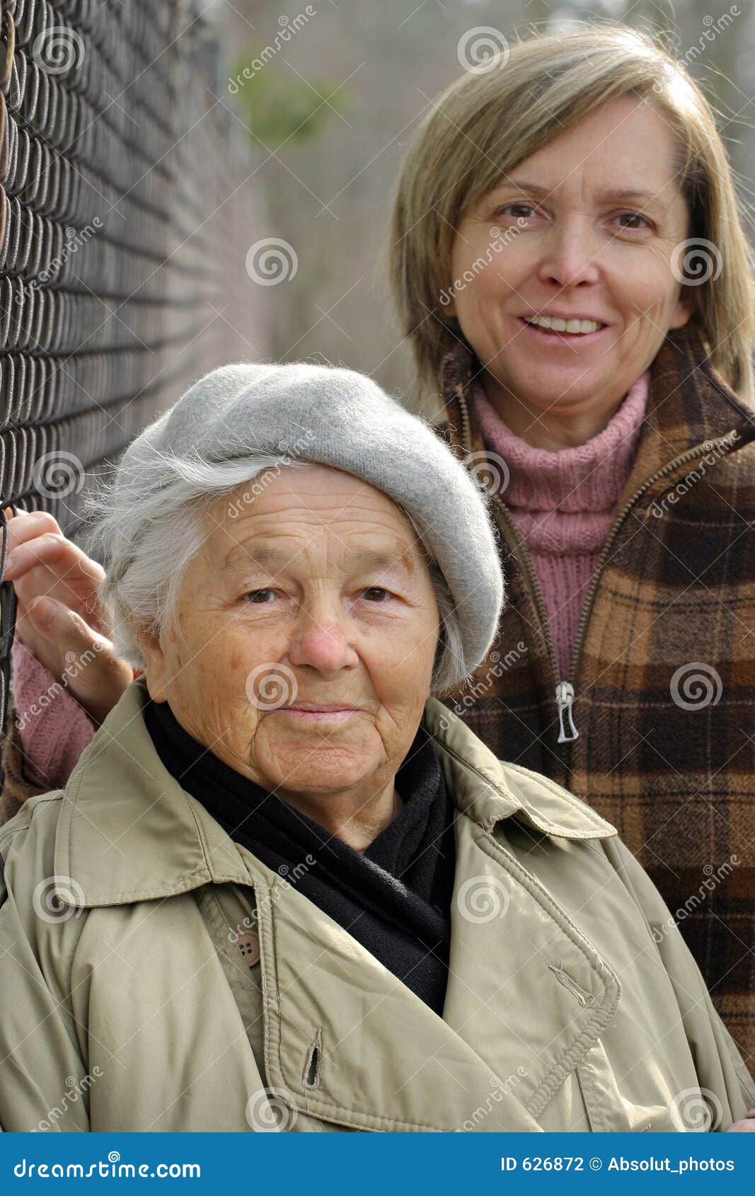 Elderly Lady and Her Daughter. Stock Photo - Image of elderly, grandma ...