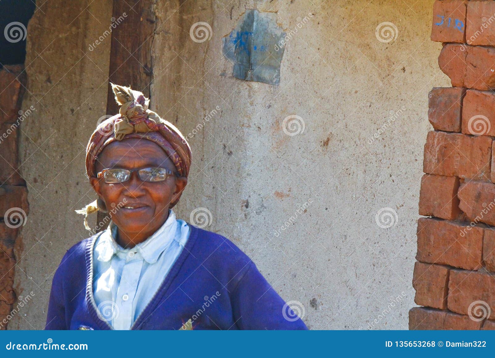 Elderly Malagasy Woman Portrait Stock Photo - Image of relaxation ...