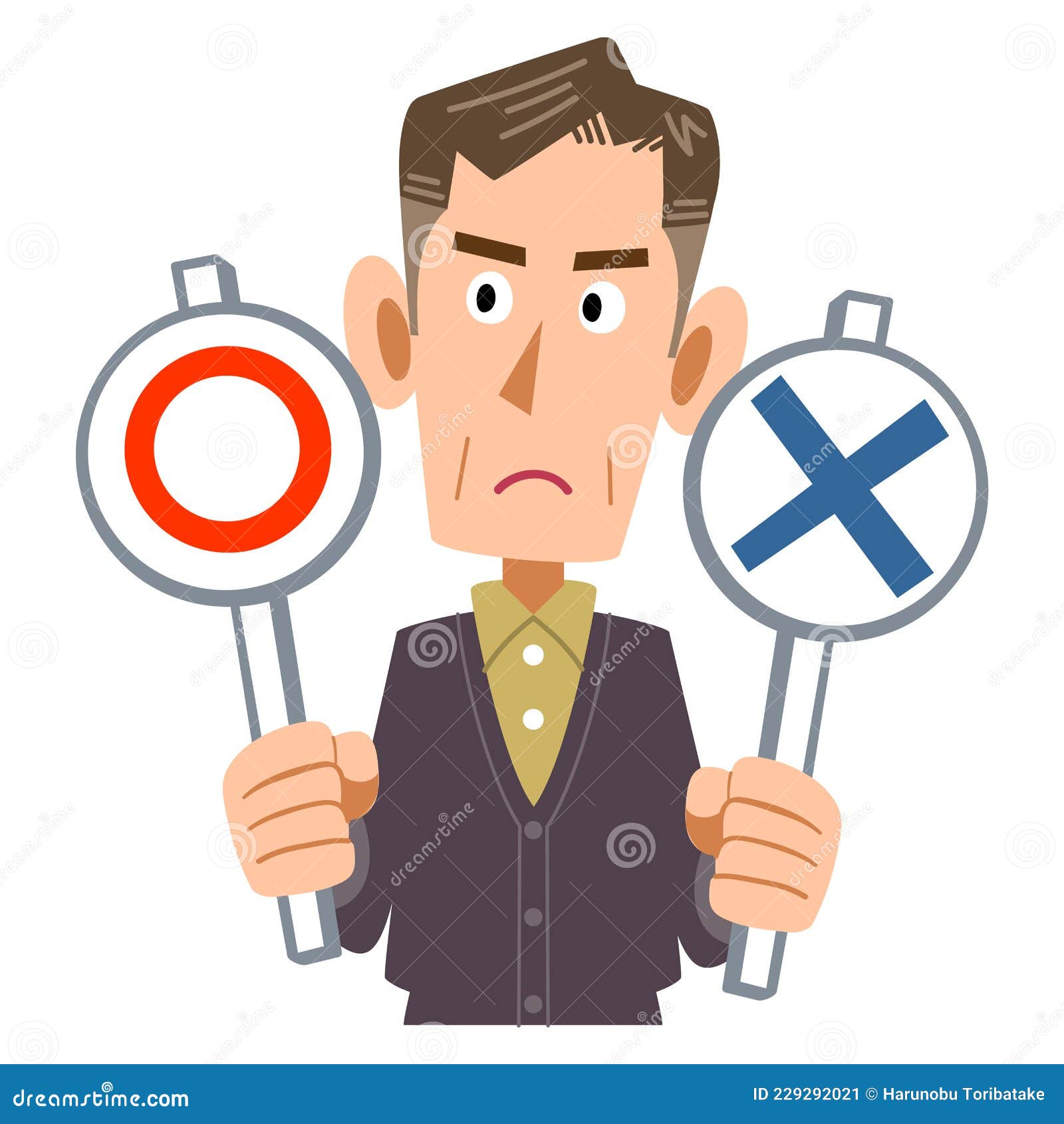 An Elderly Man In Casual Clothes Who Thinks Whether The Answer Is ...