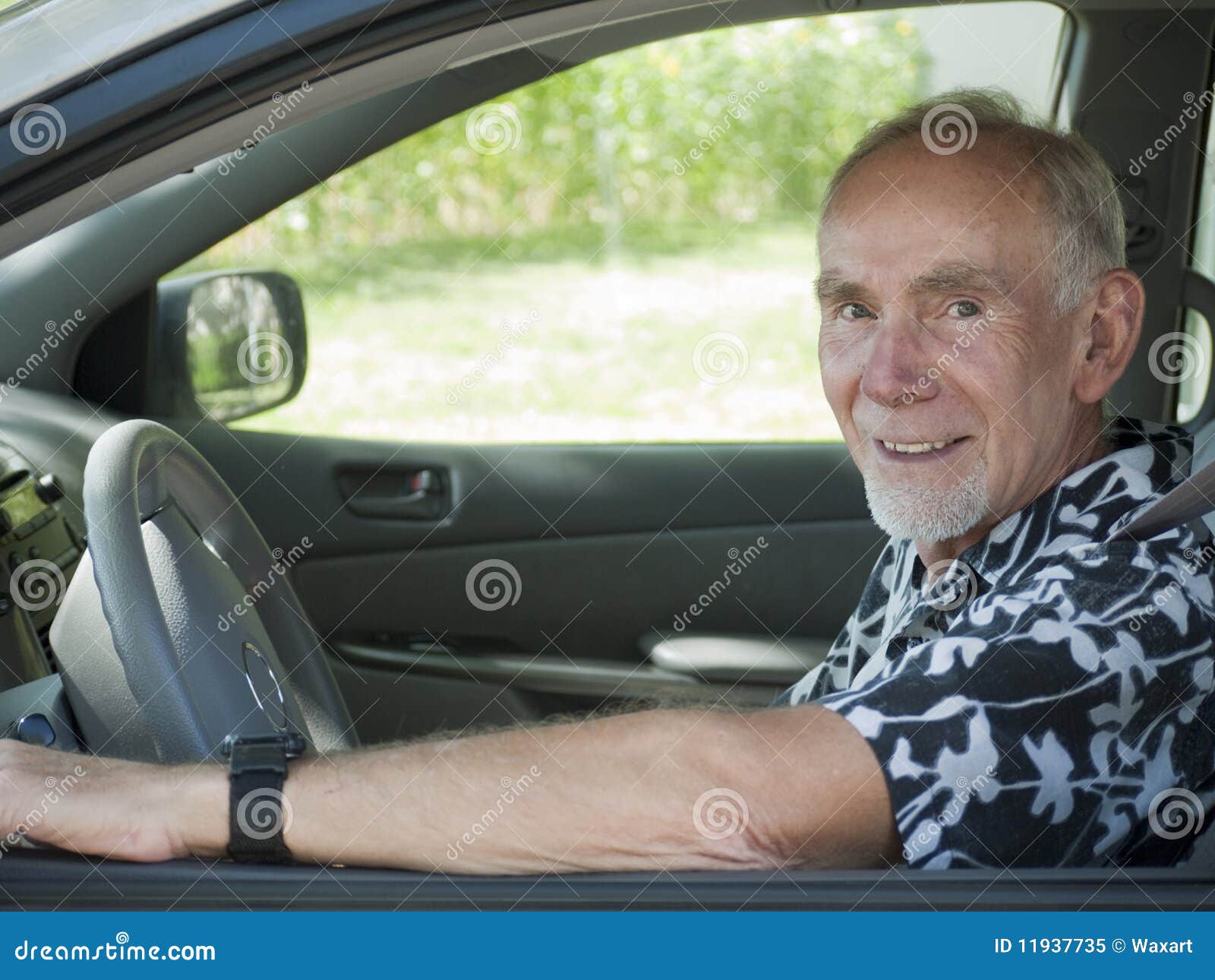 Elderly man driving car stock image. Image of travel - 11937735