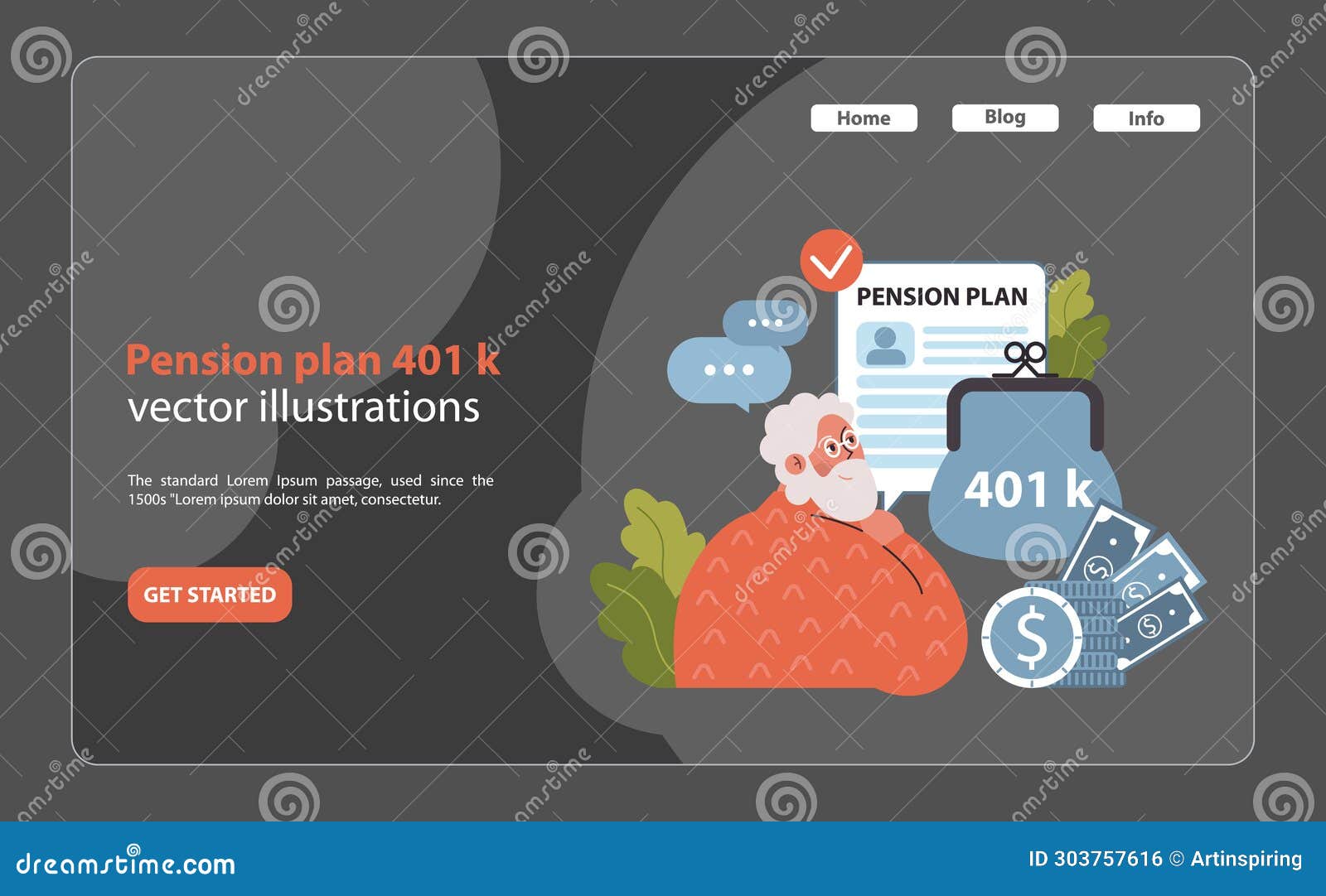 401K Pension Account, Retirement. Acronym With Characters, Letters And ...