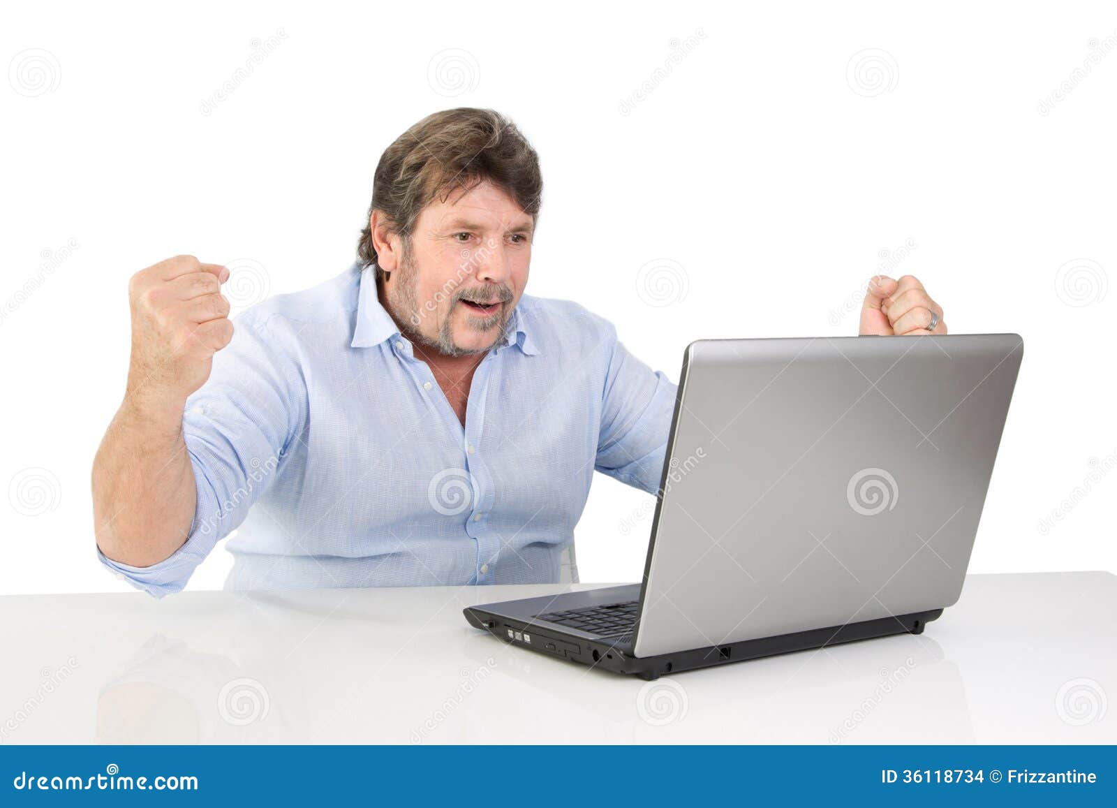 Elderly man gets good news stock photo. Image of antiquarian - 36118734