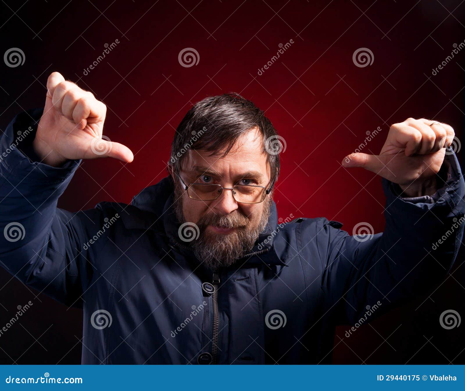Elderly Man Gives Thumbs Down Stock Image - Image of problems, thumbs ...