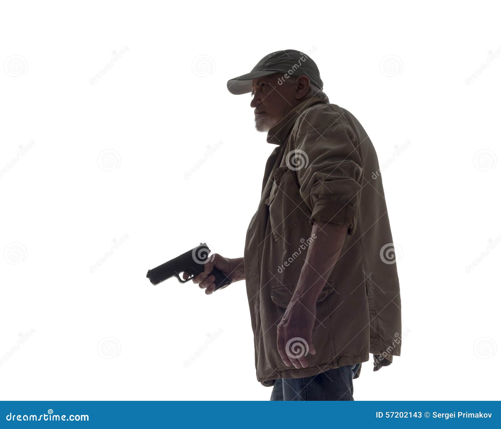 Elderly man with a gun stock image. Image of elderly - 57202143