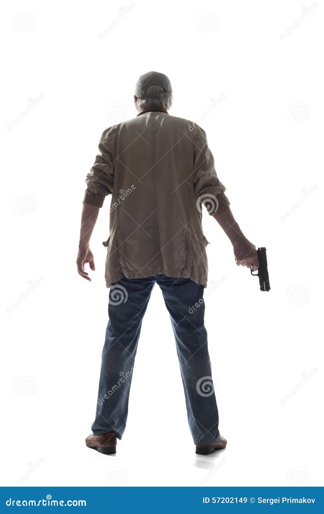 Elderly man with a gun stock image. Image of danger, elderly - 57202149