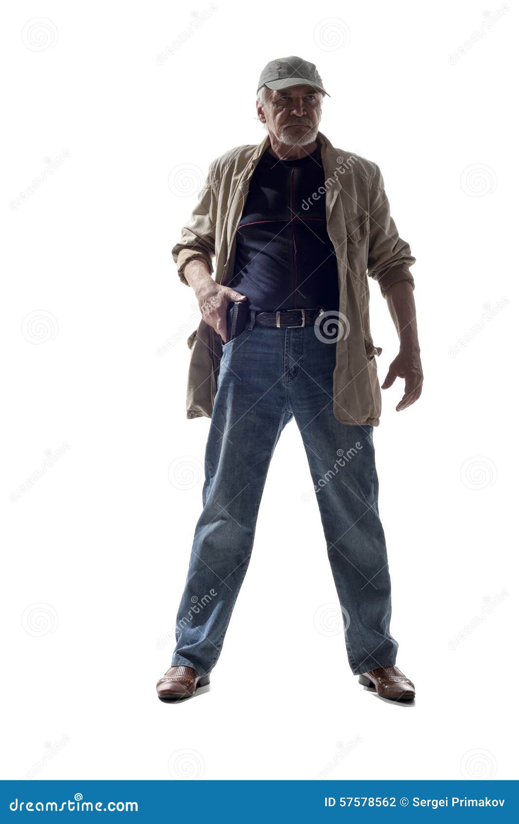Elderly man with a gun stock photo. Image of outlaw, elderly - 57578562