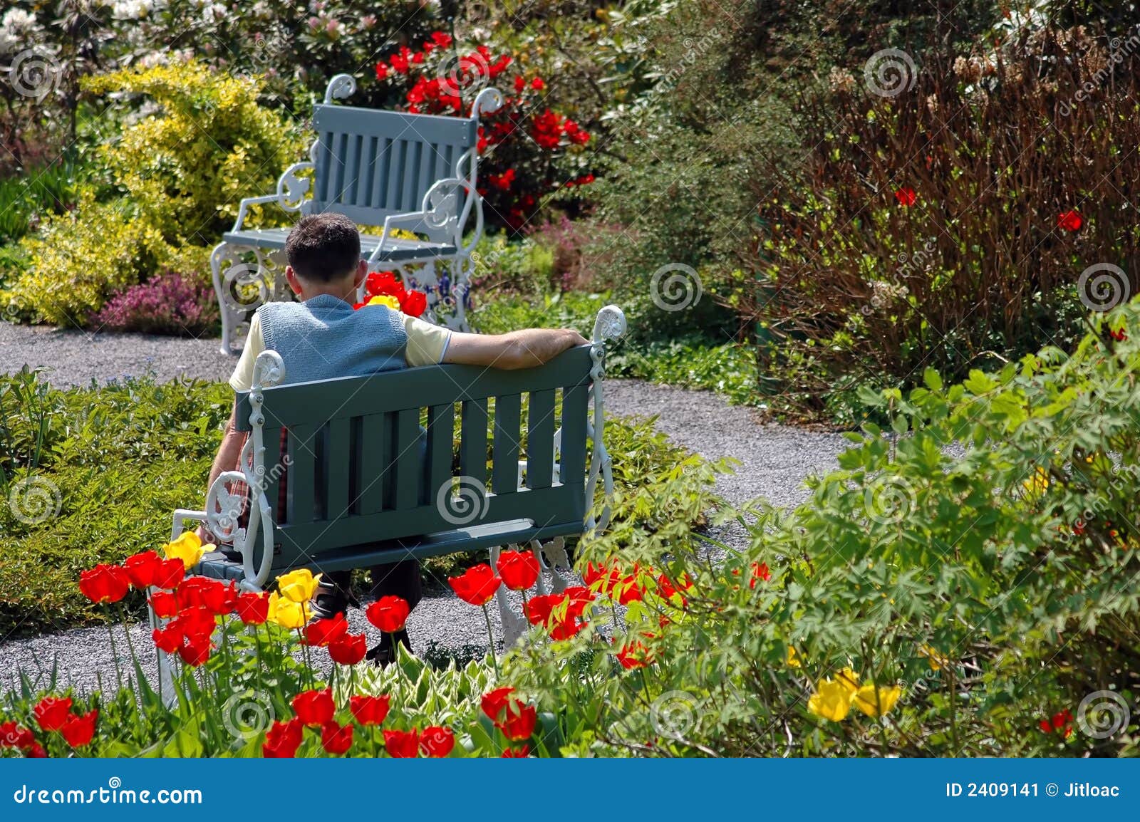 Elderly Man is Having a Break Stock Image - Image of break, path: 2409141