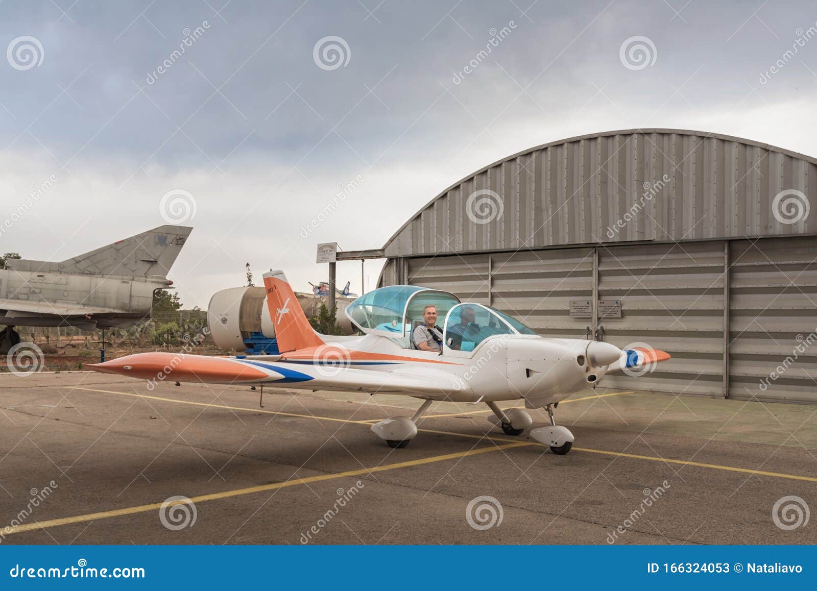 Elderly Man Learns To Drive a Light Airplane Editorial Stock Photo ...