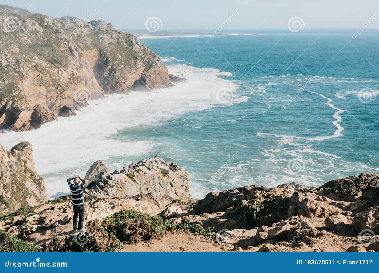 An Elderly Man Looks at Sea Stock Image - Image of holiday, male: 183620511