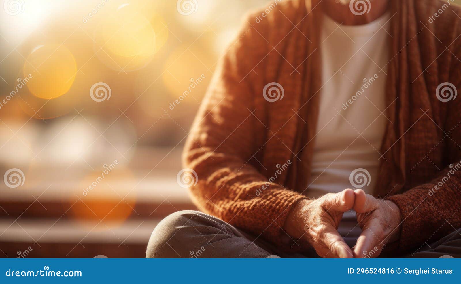 An Elderly Man Meditating in the Sun, AI Stock Photo - Image of ... An Elderly Man Meditating in the Sun, AI Stock Photo - Image of ...
