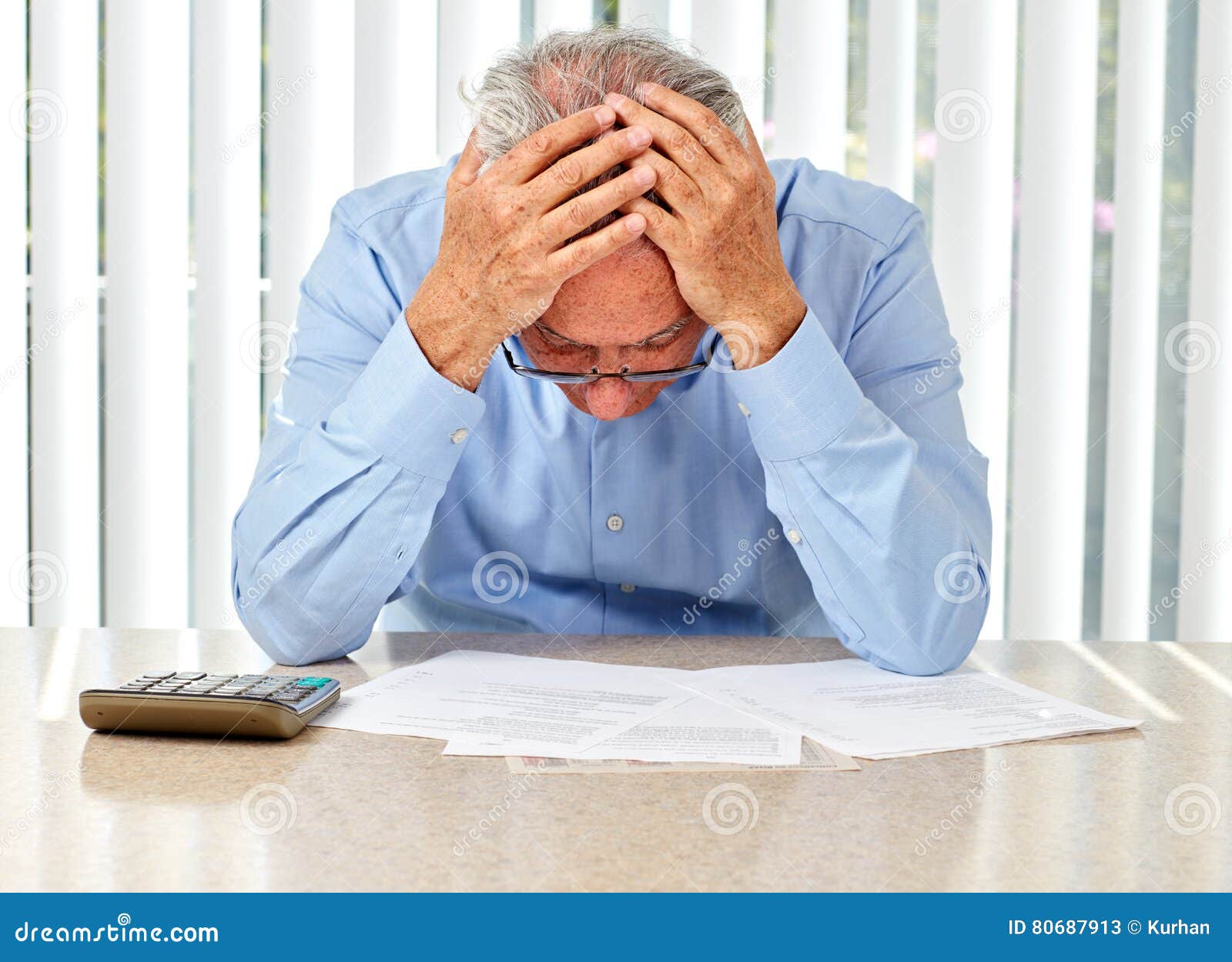 Elderly man with papers. stock image. Image of duty, aged - 80687913