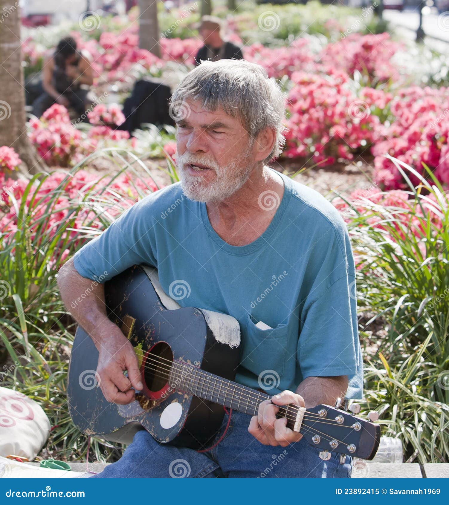 Elderly man playing guitar stock image. Image of playing - 23892415