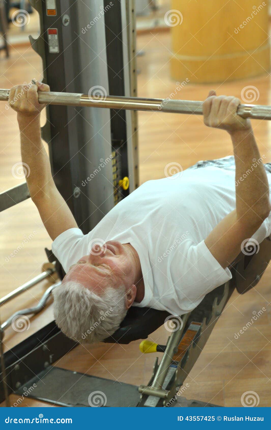 Elderly Man Playing Sports in a Gym Stock Image - Image of excitement ...