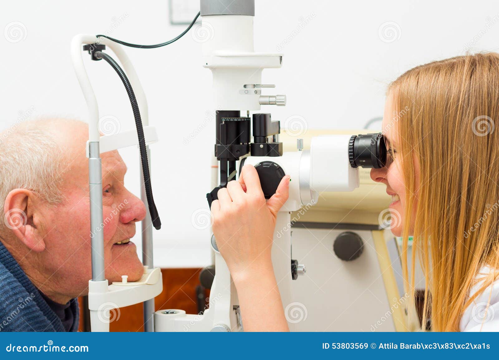 Elderly Man s Presbyopia stock image. Image of physician - 53803569