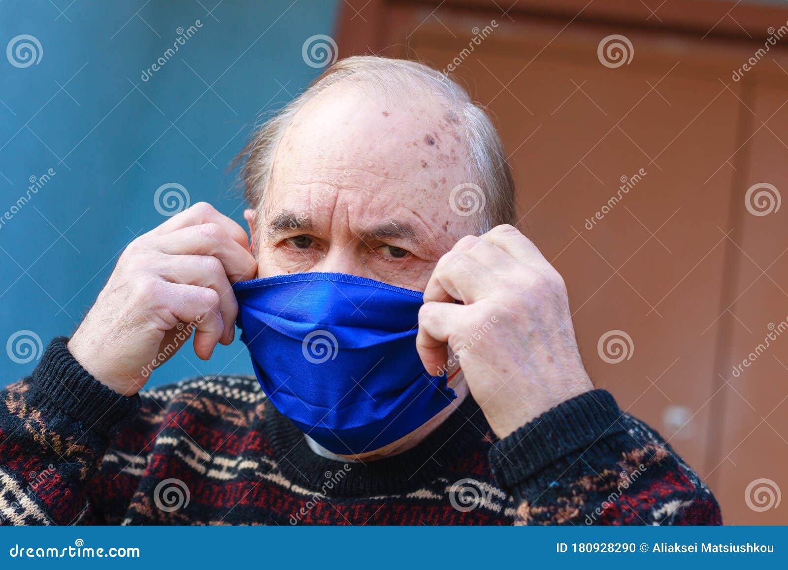 Elderly Man on Self-isolation at Home Stock Photo - Image of medical ...