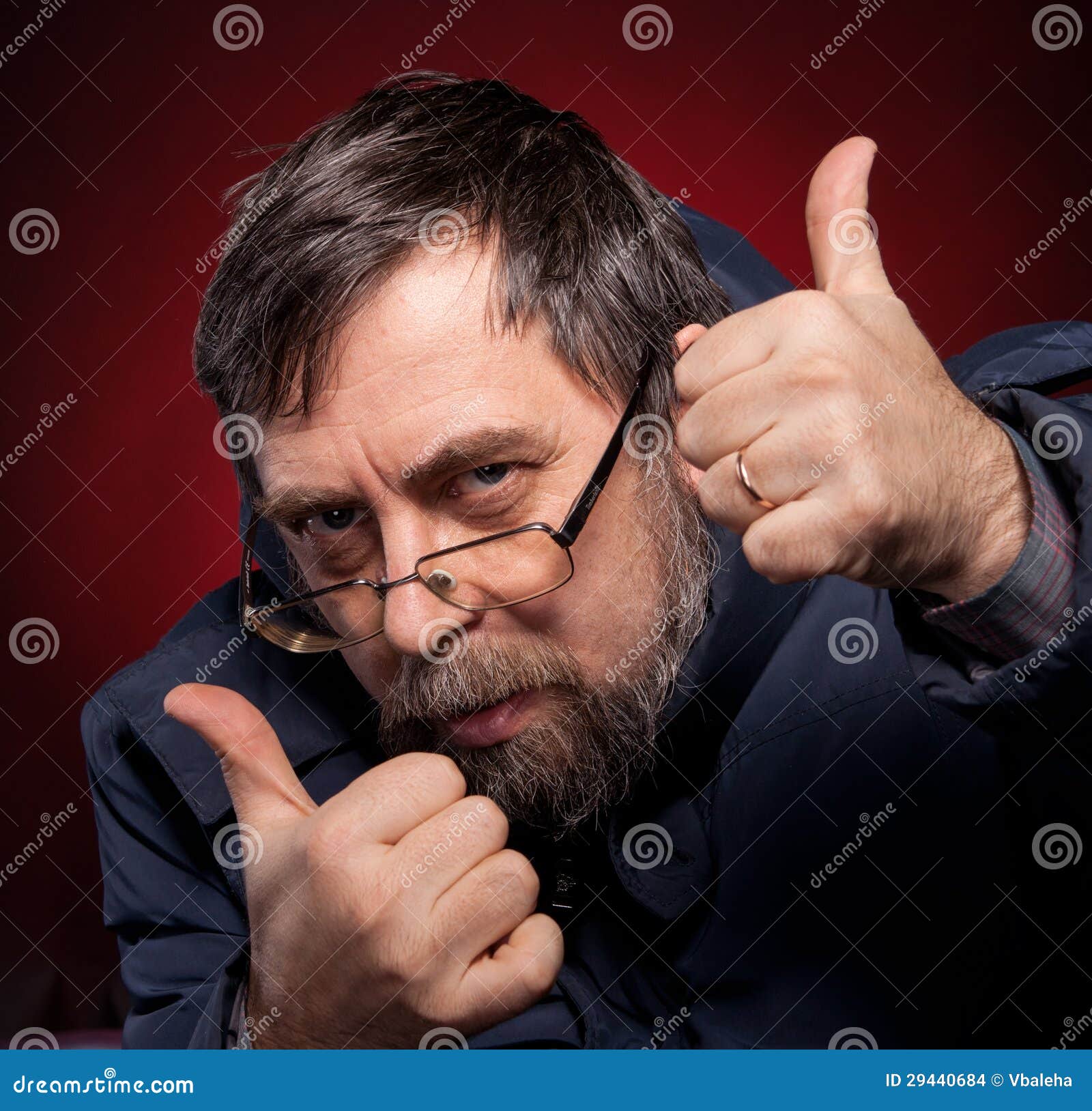 Elderly man shows ok sigh stock photo. Image of contemporary - 29440684