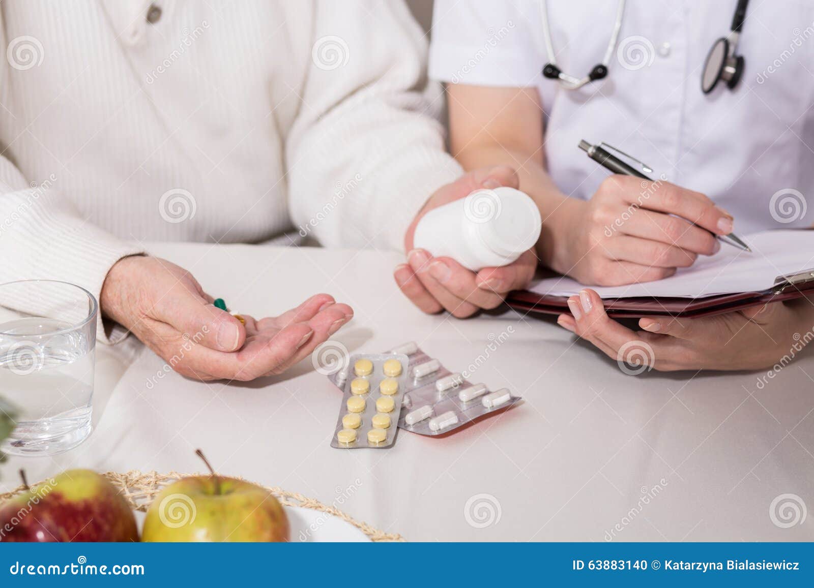 Elderly Man Taking Painkillers Stock Photo - Image of health, home ...