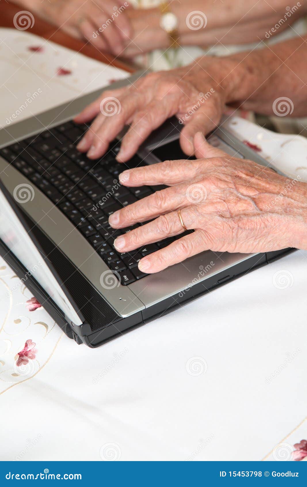 Elderly man using computer stock photo. Image of elderly - 15453798