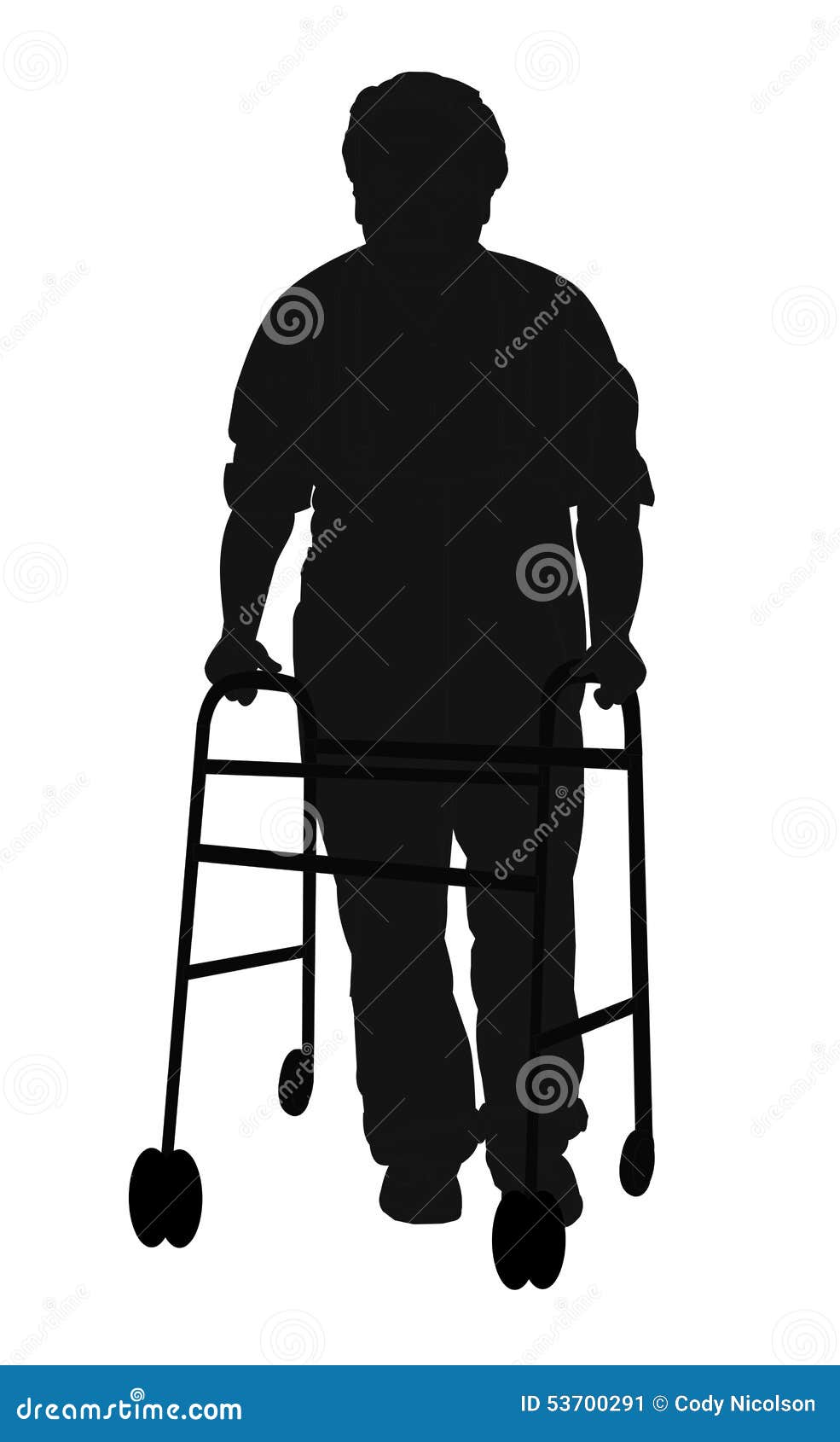 Old Man Walker Silhouette