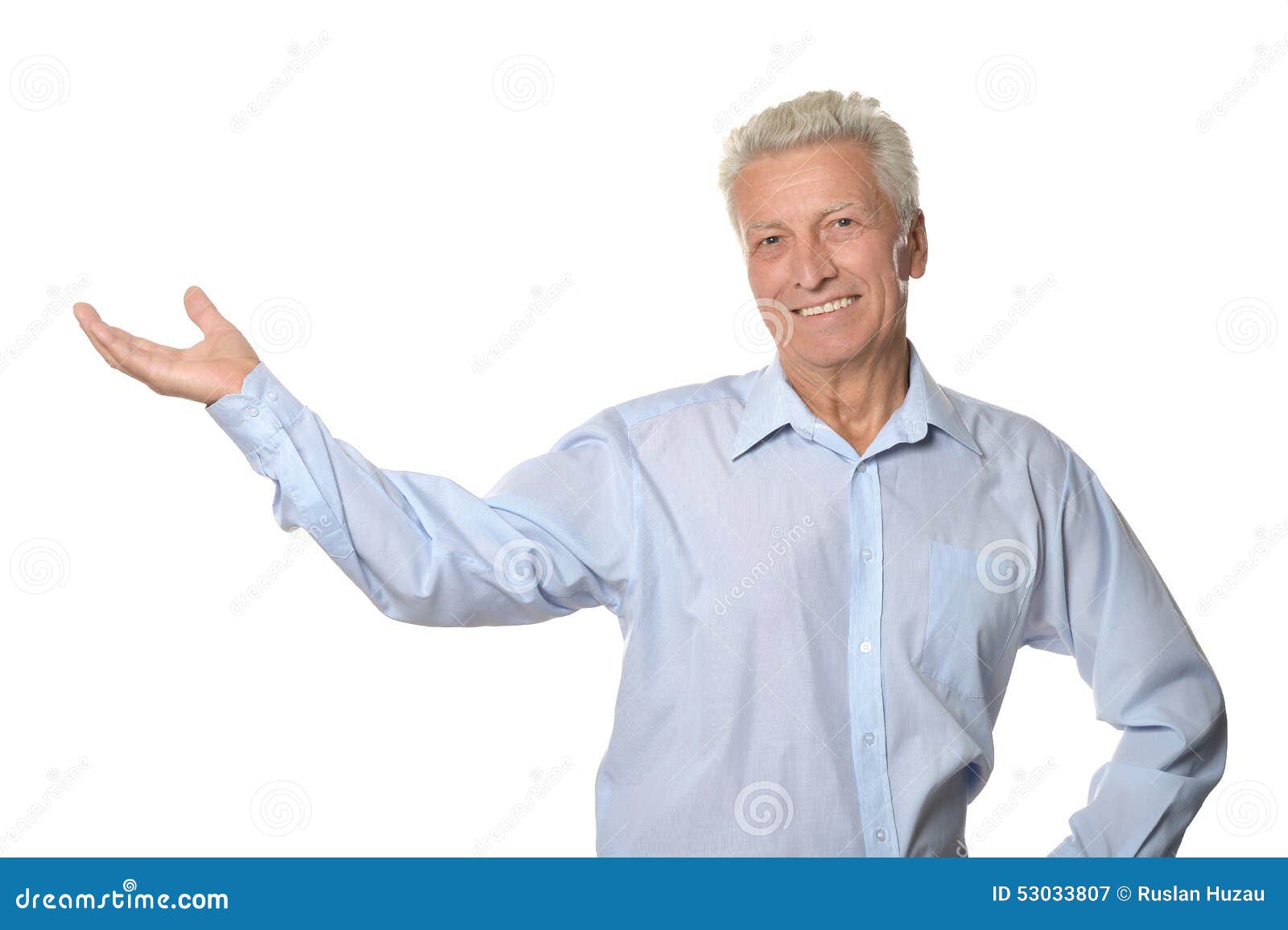 Elderly Man on White Background Stock Image - Image of human, senior ...