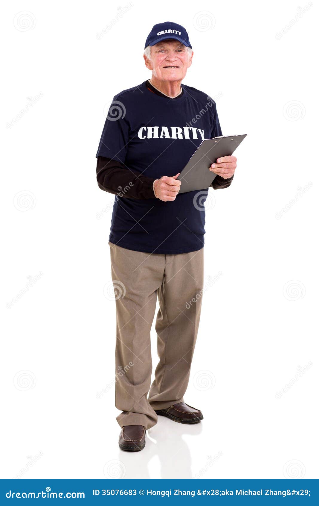 Elderly Man Working for Charity Stock Image - Image of length, cheerful ...