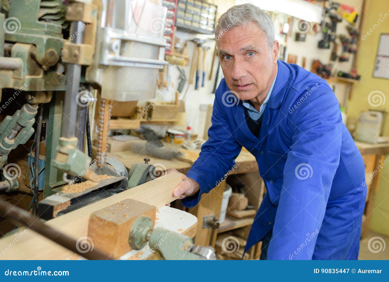 Elderly man in workshop stock image. Image of male, artisan - 90835447