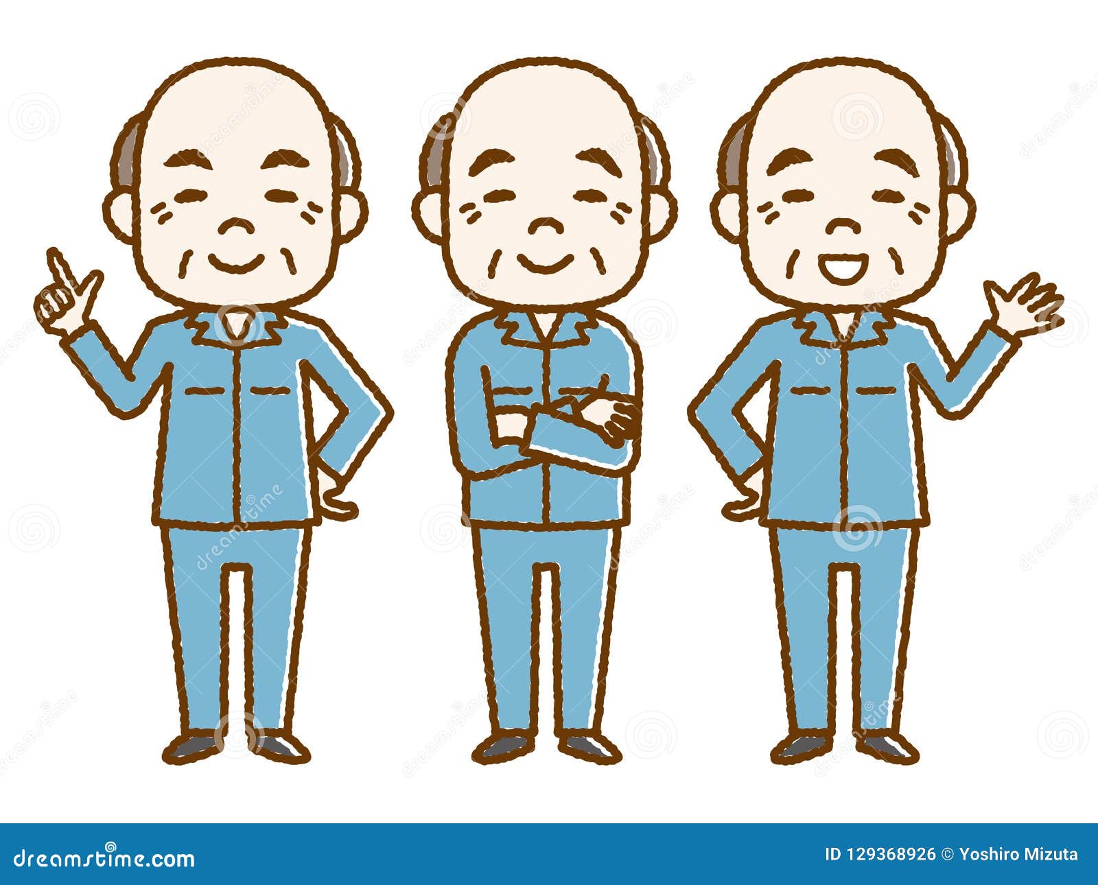 Elderly Men in Work Clothes Stock Vector - Illustration of mature ...