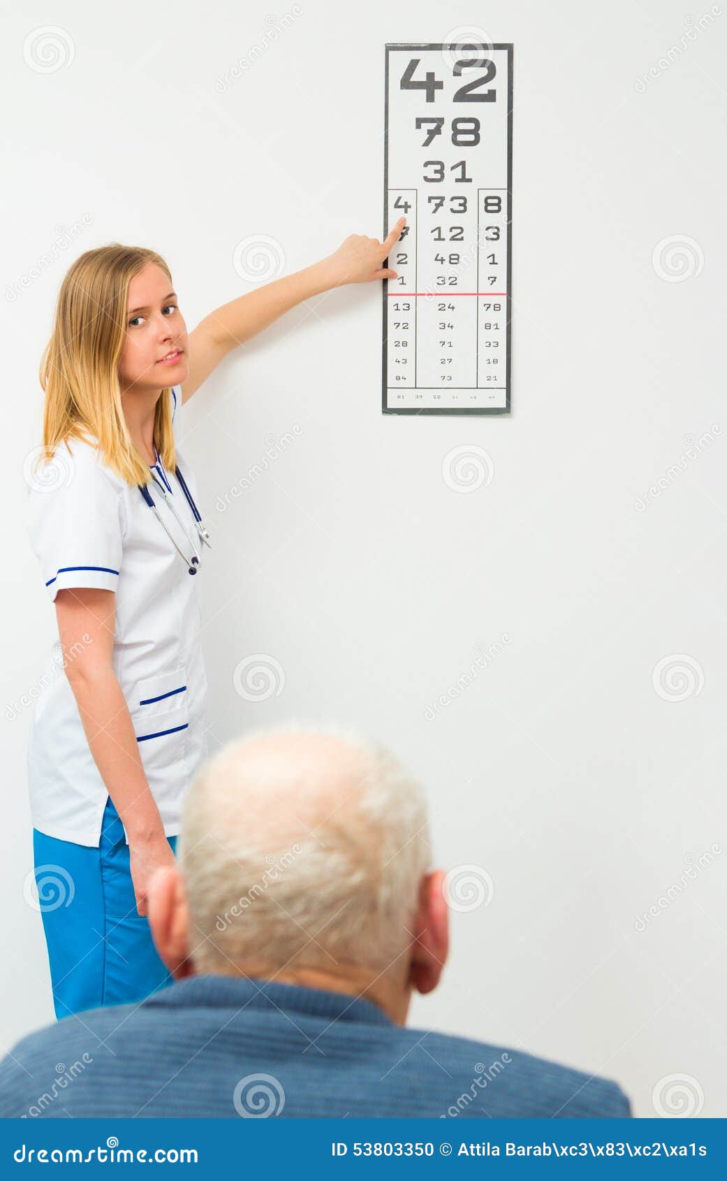 Elderly Patient at Optical Exam Stock Photo - Image of senior, care ...