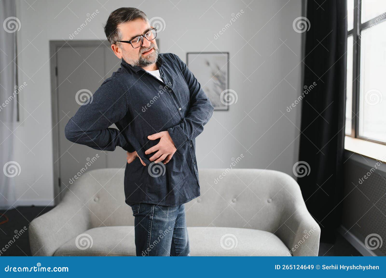 Elderly People with Lower Back Pain Stock Image - Image of grandpa ...