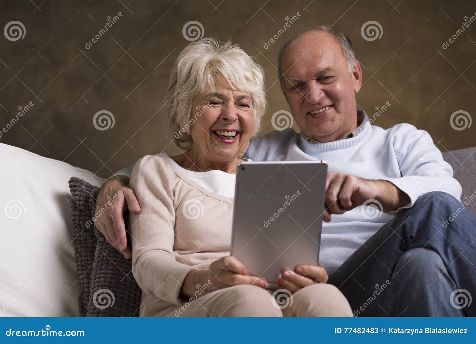 Elderly People with Modern Technology Stock Image - Image of health ...