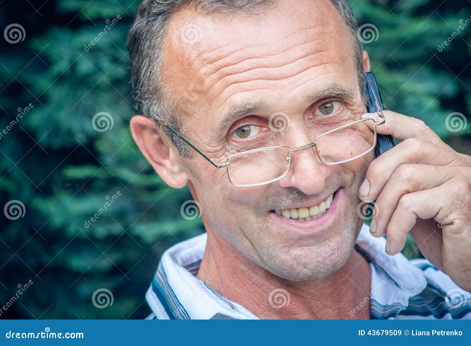 Elderly Person with the Mobile Phone Stock Image - Image of melancholy ...