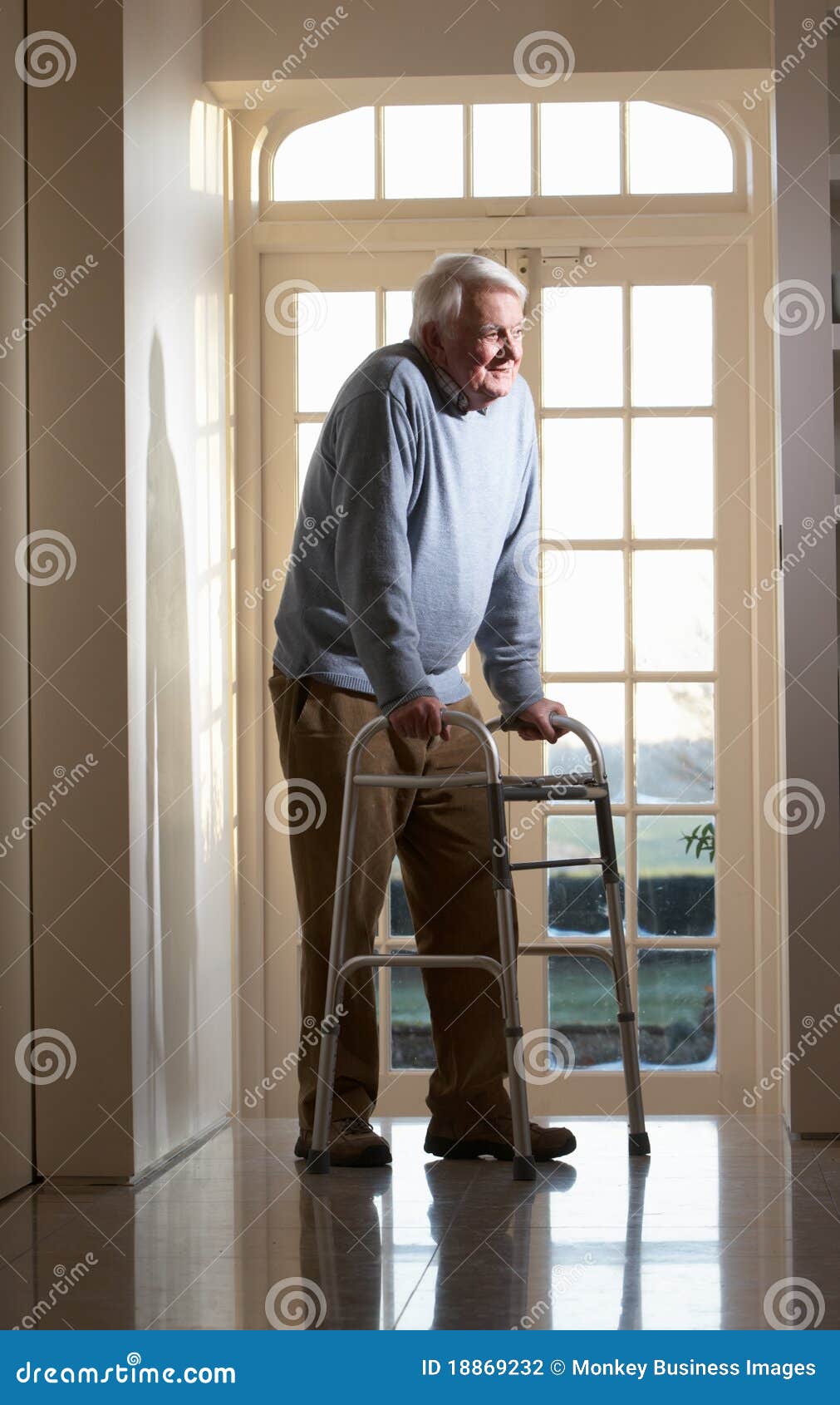 Elderly Senior Man Using Frame Stock Photo - Image of older, seventies ...