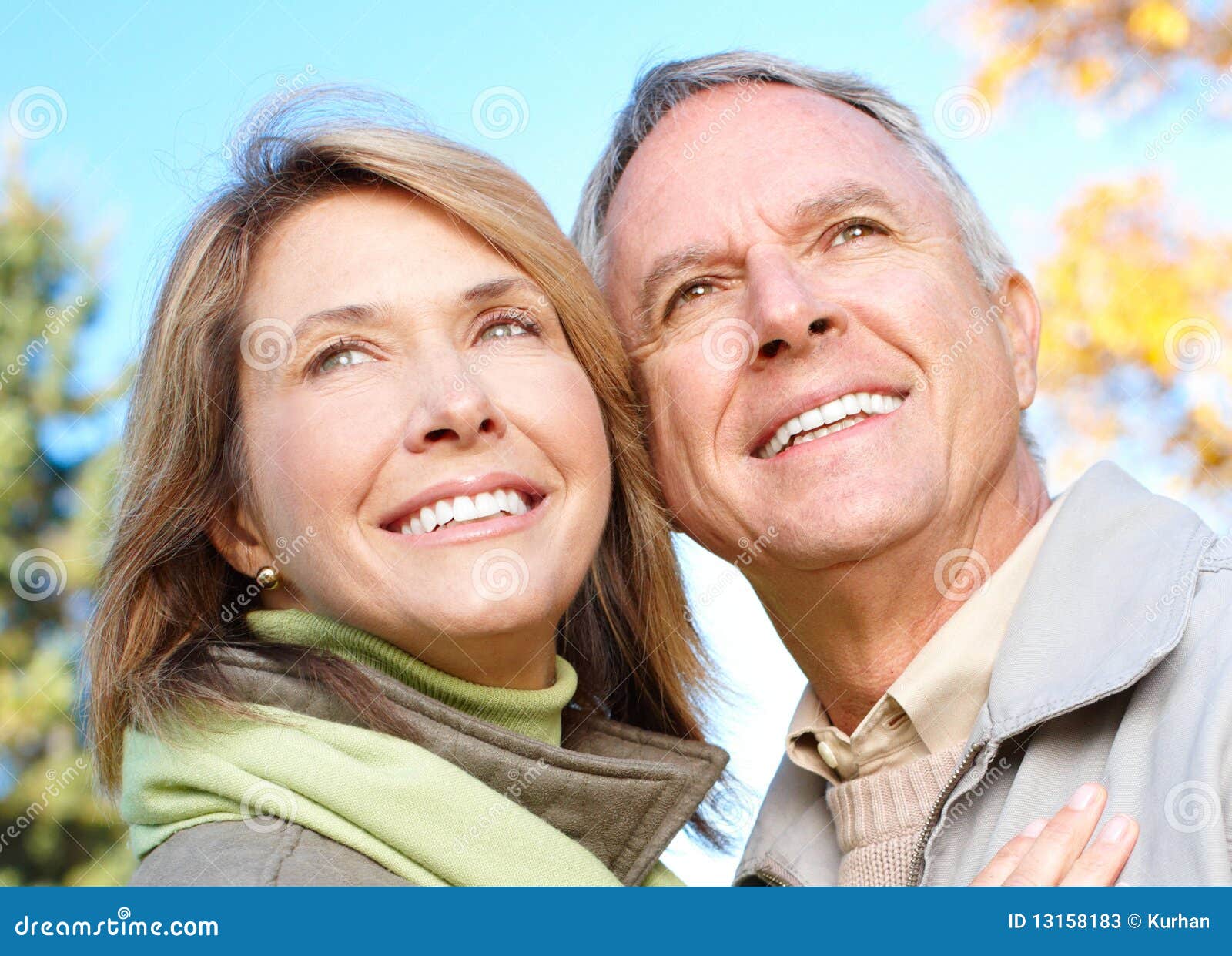 Elderly seniors couple stock image. Image of care, outdoors - 13158183