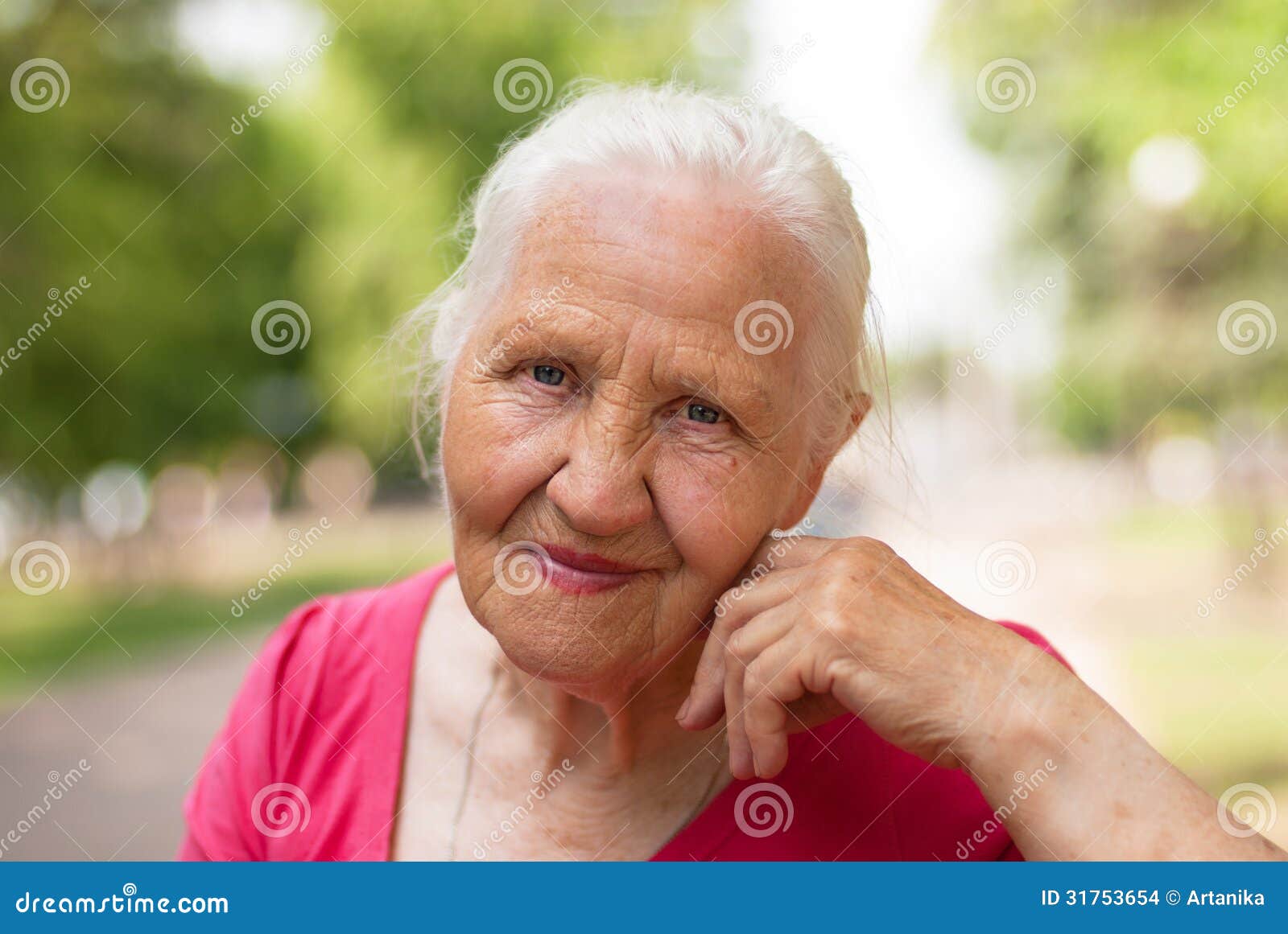 Elderly smiling woman stock photo. Image of person, calm - 31753654
